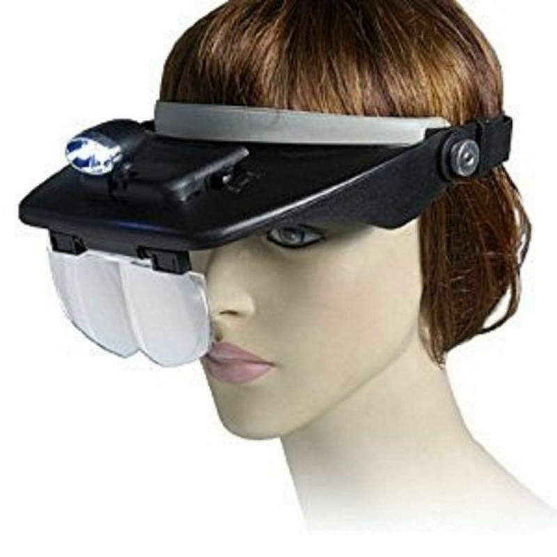 Loupe Frontale LED Détachable 4 Optiques Bijoutier Lecture Professionnelle